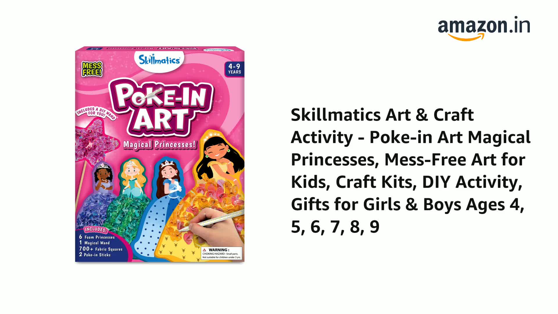 Princess Paper Craft Kit FILOEEX Poke Art Craft Kit - 2 Princess DIY ...