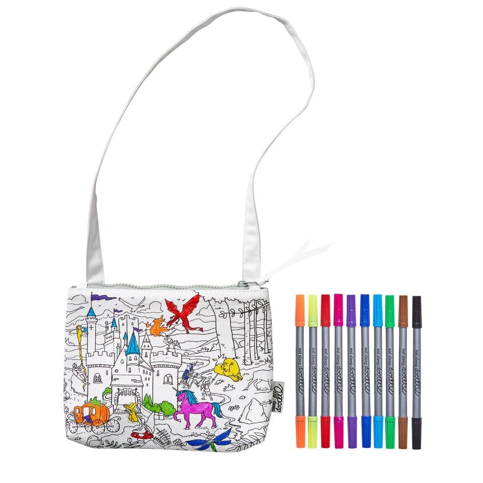 eatsleepdoodle Fairytale Colouring Crossbody Bag for Kids w/ 10pk ...