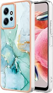 Amazon.com: Monwutong Slim Fit Phone Case for Xiaomi Redmi Note 12 4G,Shiny IMD Marble Pattern ...