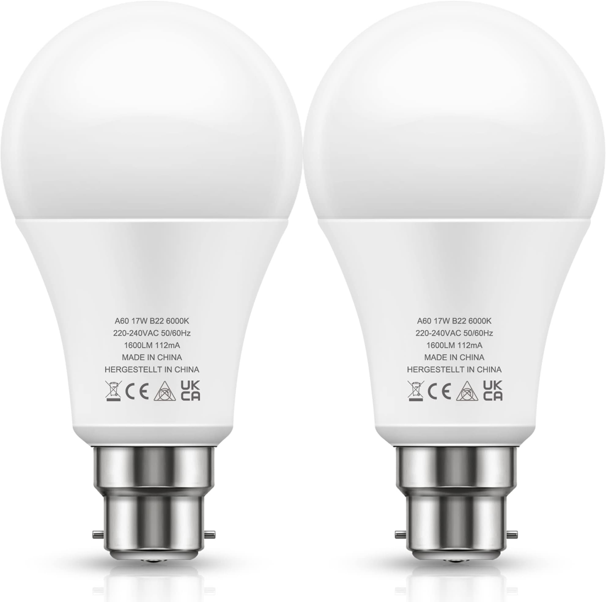 ECO 2 pin B22 Bayonet Light Bulbs, Energy Saving 11W LED, 1055 Lumens ...