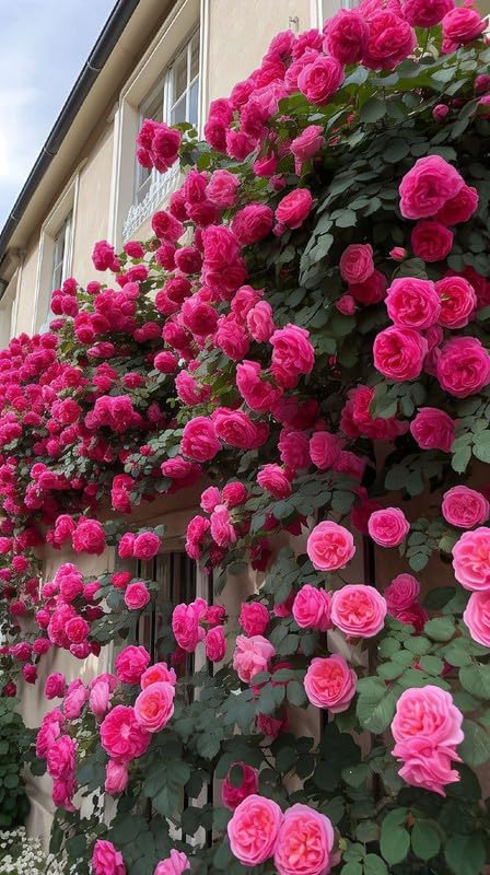 Ritz Farming® Imported climbing rose flower seeds | pink color climbing ...