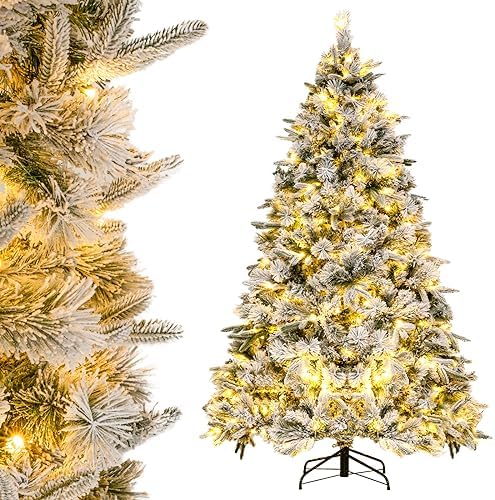 Amazon.com: 6FT Pre-Lit Pencil Christmas Tree, Hinged Artificial Slim ...