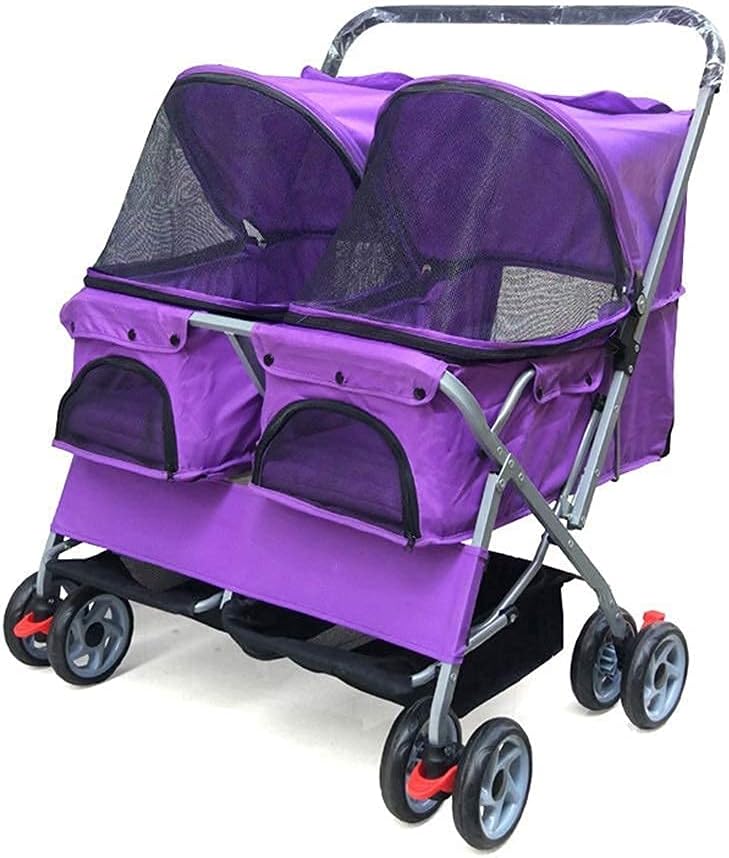TOYOCC Pet Stroller Double Pet Travel Stroller Dog Cat Pushchair ...