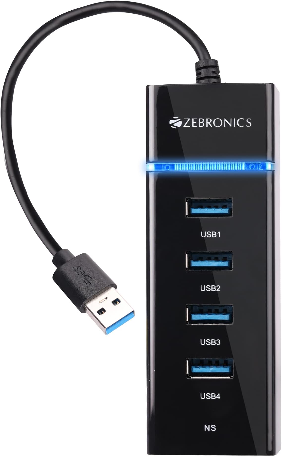 Zebronics 300HB 4 Port USB 3.0 Hub with Hi-Speed Data Transfer, LED ...