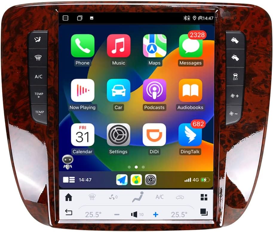 Amazon.com: FLYUNICE 12.1'' Android 9 Fast Boot Tesla Style Car Stereo ...