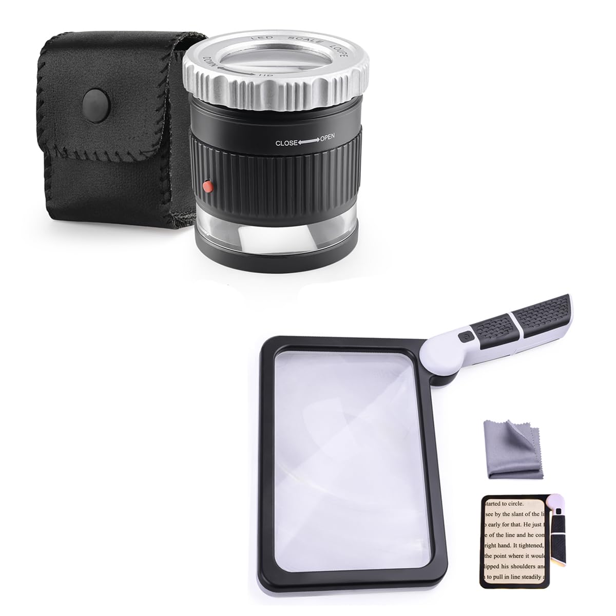 Amazon.com: 5X Magnifying Glass and 30X Loupe Magnifier for Reading ...