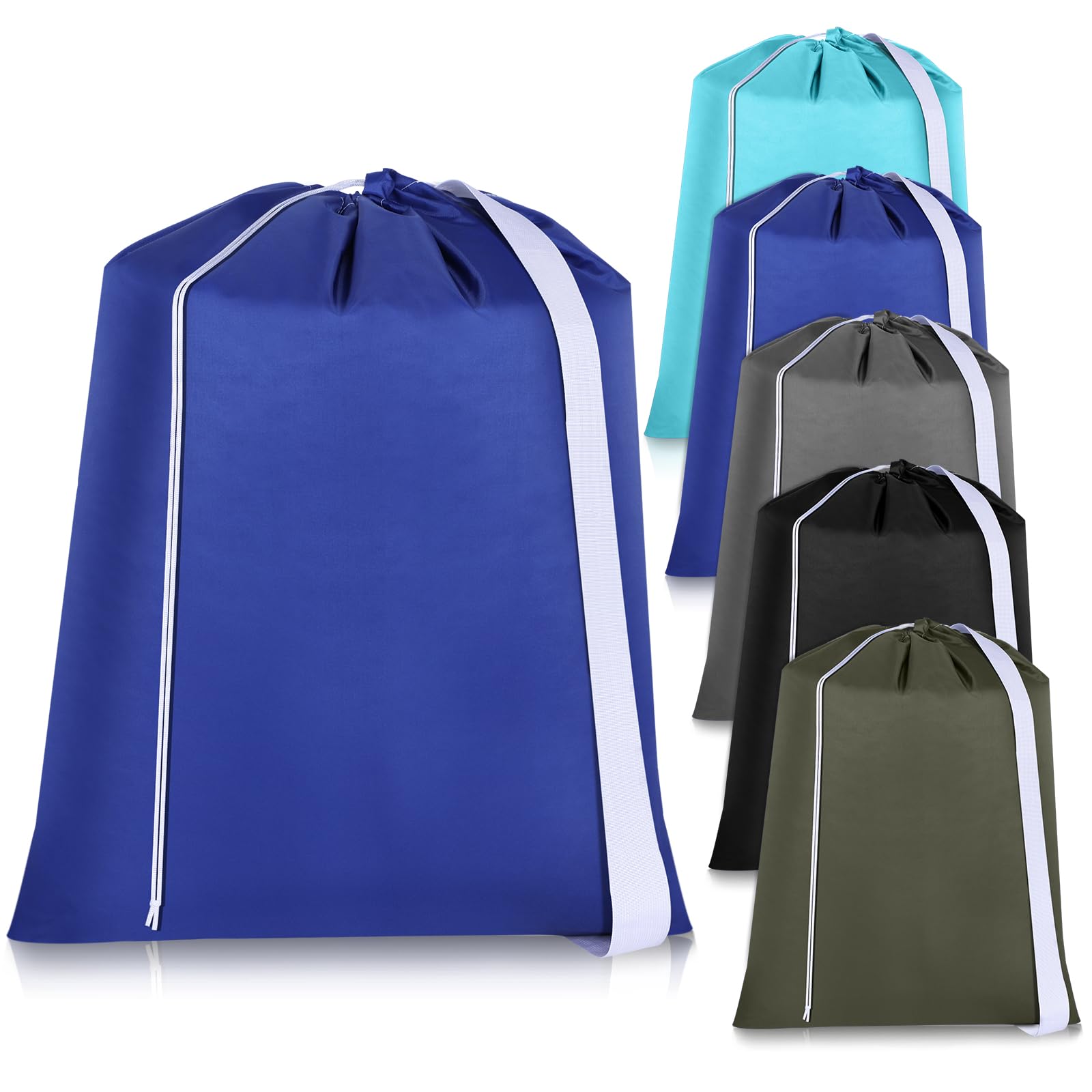 Amazon.com: SilTriangle 10 Pcs Nylon Extra Large Laundry Bag with Strap ...