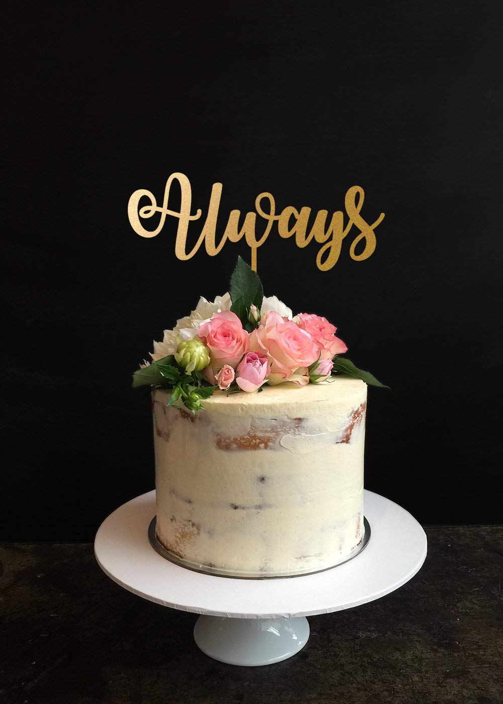 Dkisee Always Cake Topper Always Wedding Cake Topper Monogram Wedding ...