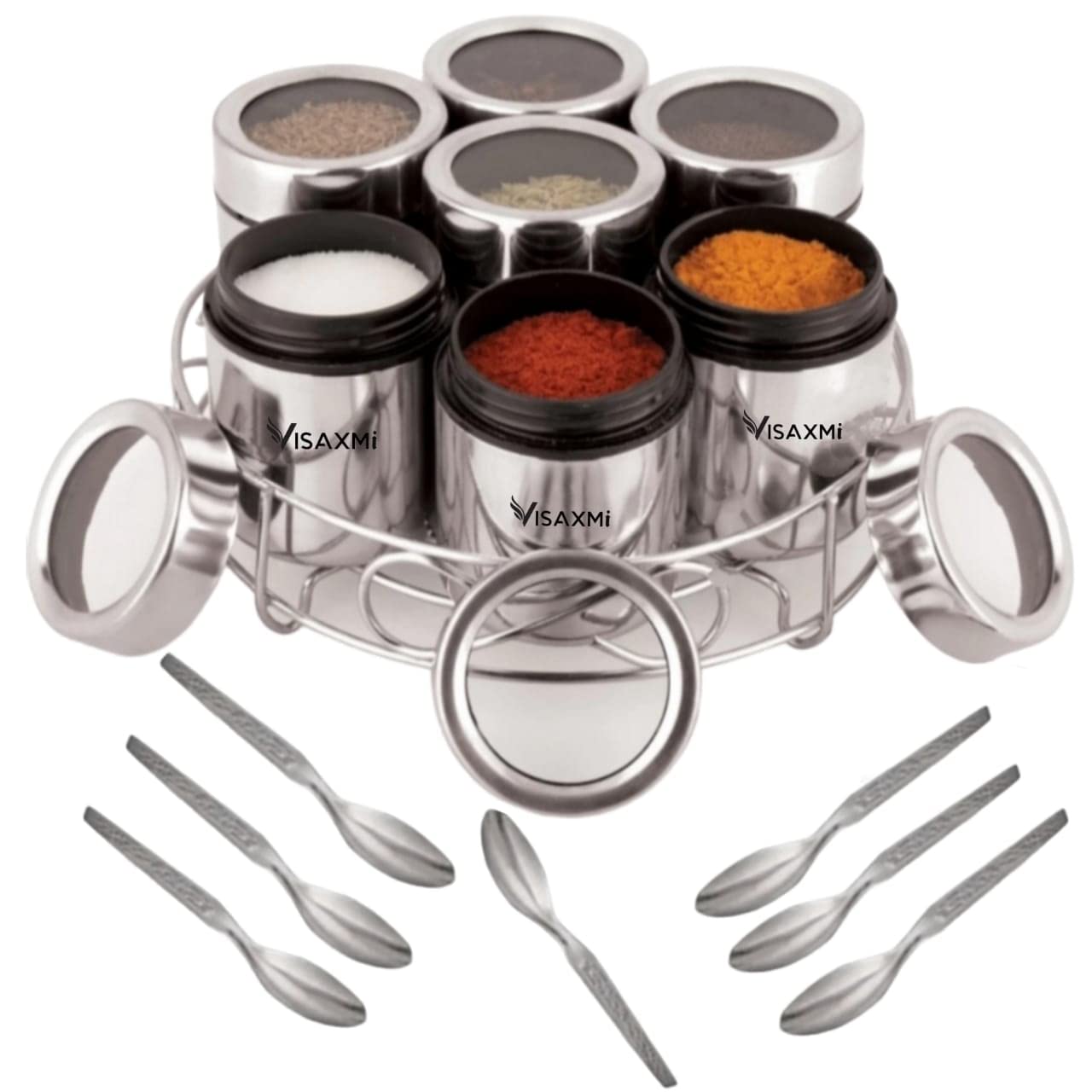 Buy VISAXMI Stainless Steel Masala Dabba 200 ml |Spice Container ...