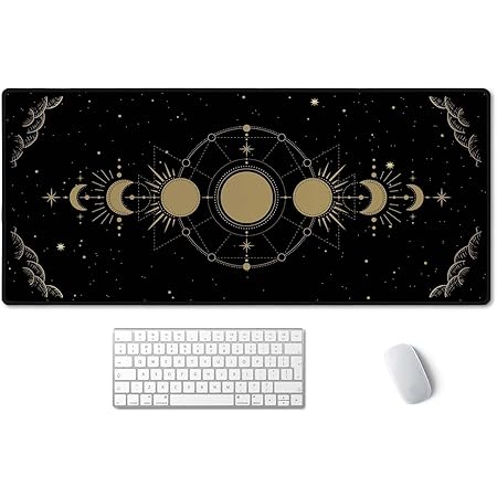 Amazon.com: SSOIU Moon Phase Desk Mat, Celestial Desk Mat XXL, Gold ...