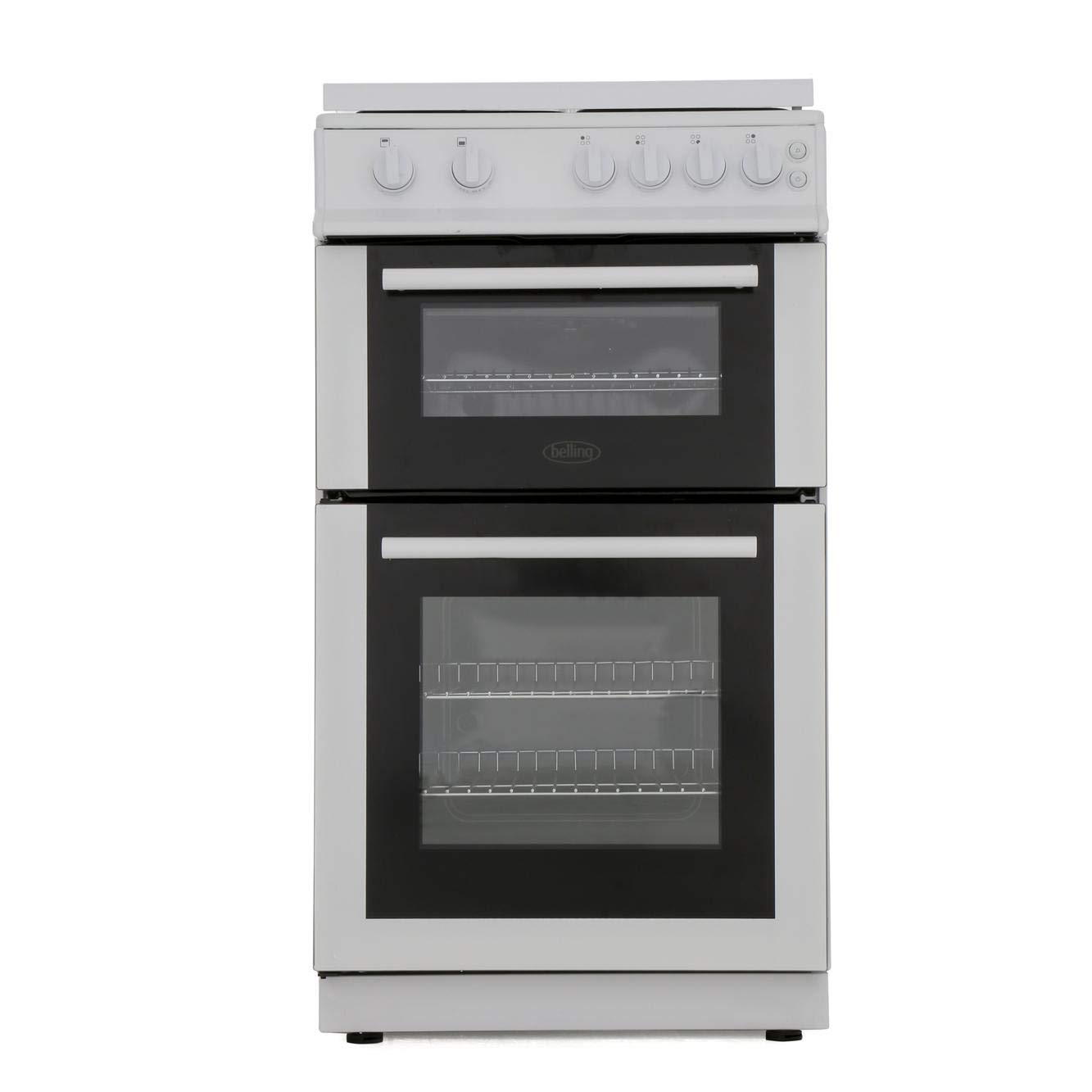 Buy Belling FS50GTCLW 500mm Twin Cavity Gas Cooker 4 x Burner Gas Hob ...