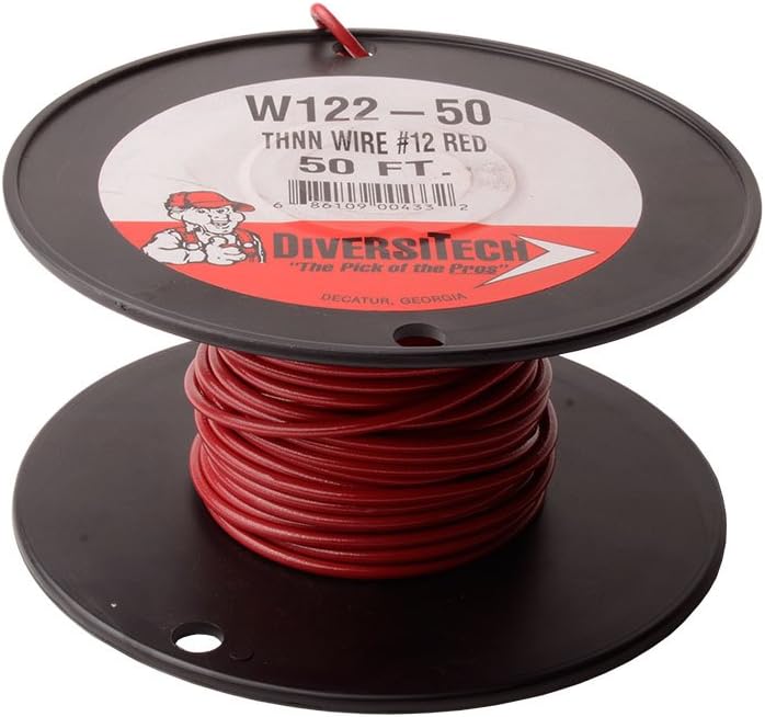Diversitech W122-50 Wire, Copper,12G, 50 Ft. Red, - Amazon.com