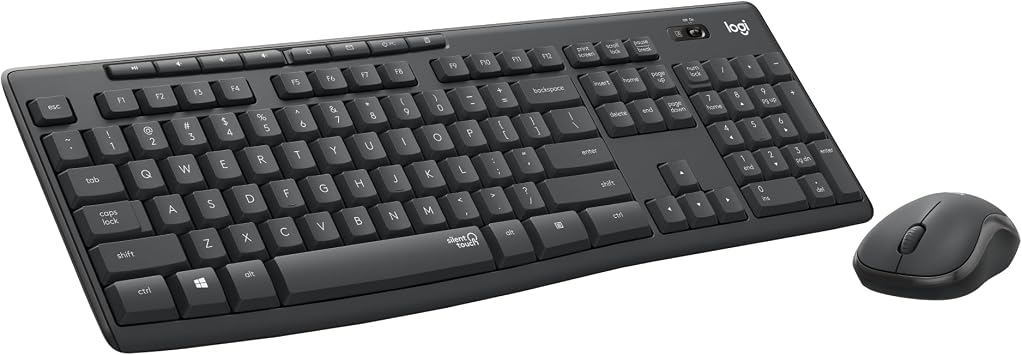 Logitech MK295 Silent Wireless Keyboard and Mouse Combo, Graphite ...