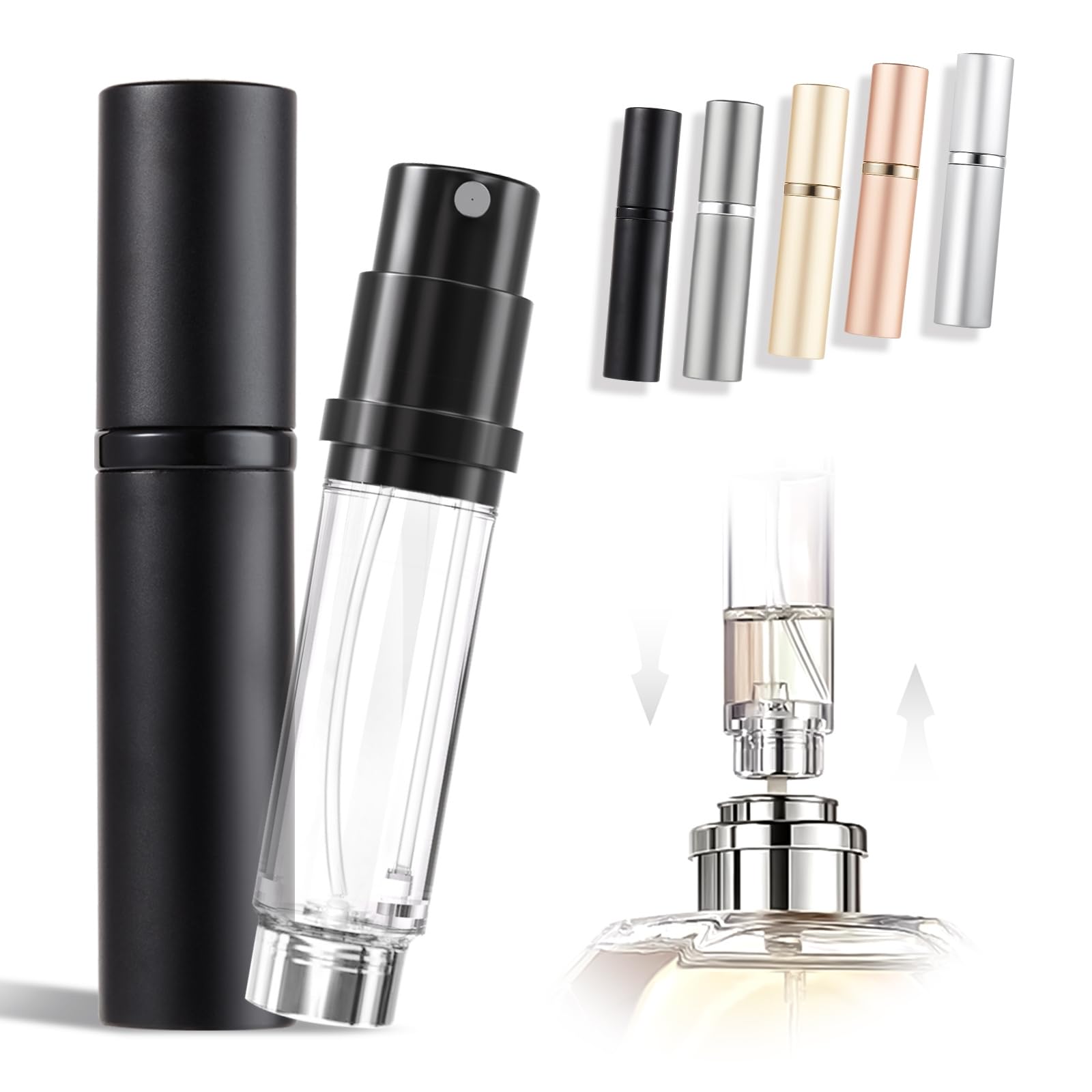 ASADAYS Portable Perfume Atomiser Refillable - 5ml Empty Travel Spray ...