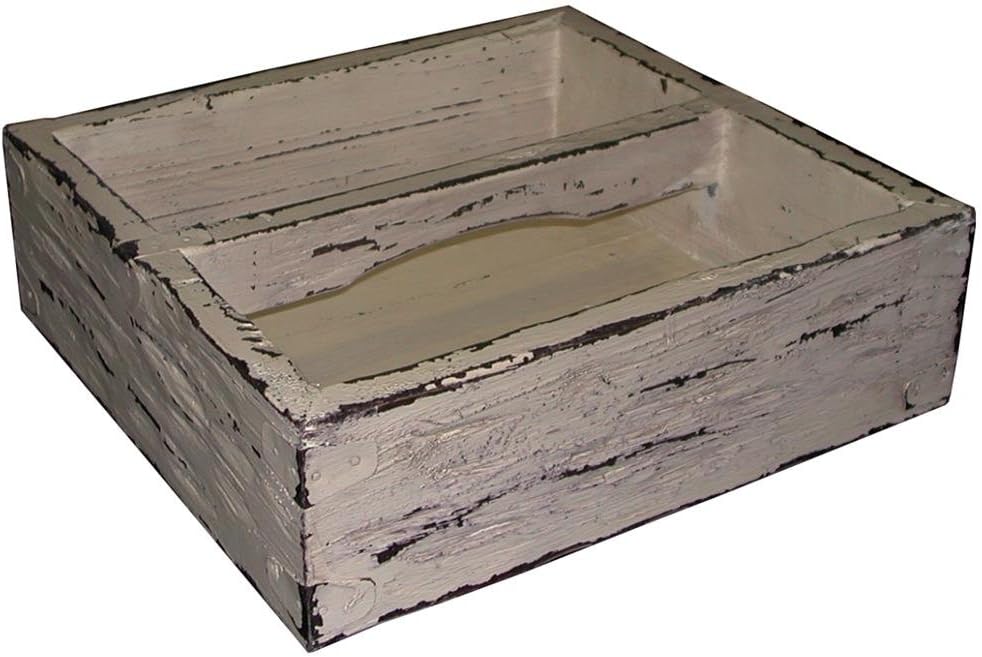 Amazon.com: Deep Wooden Tray in Antique White [Set of 2]: Decorative ...