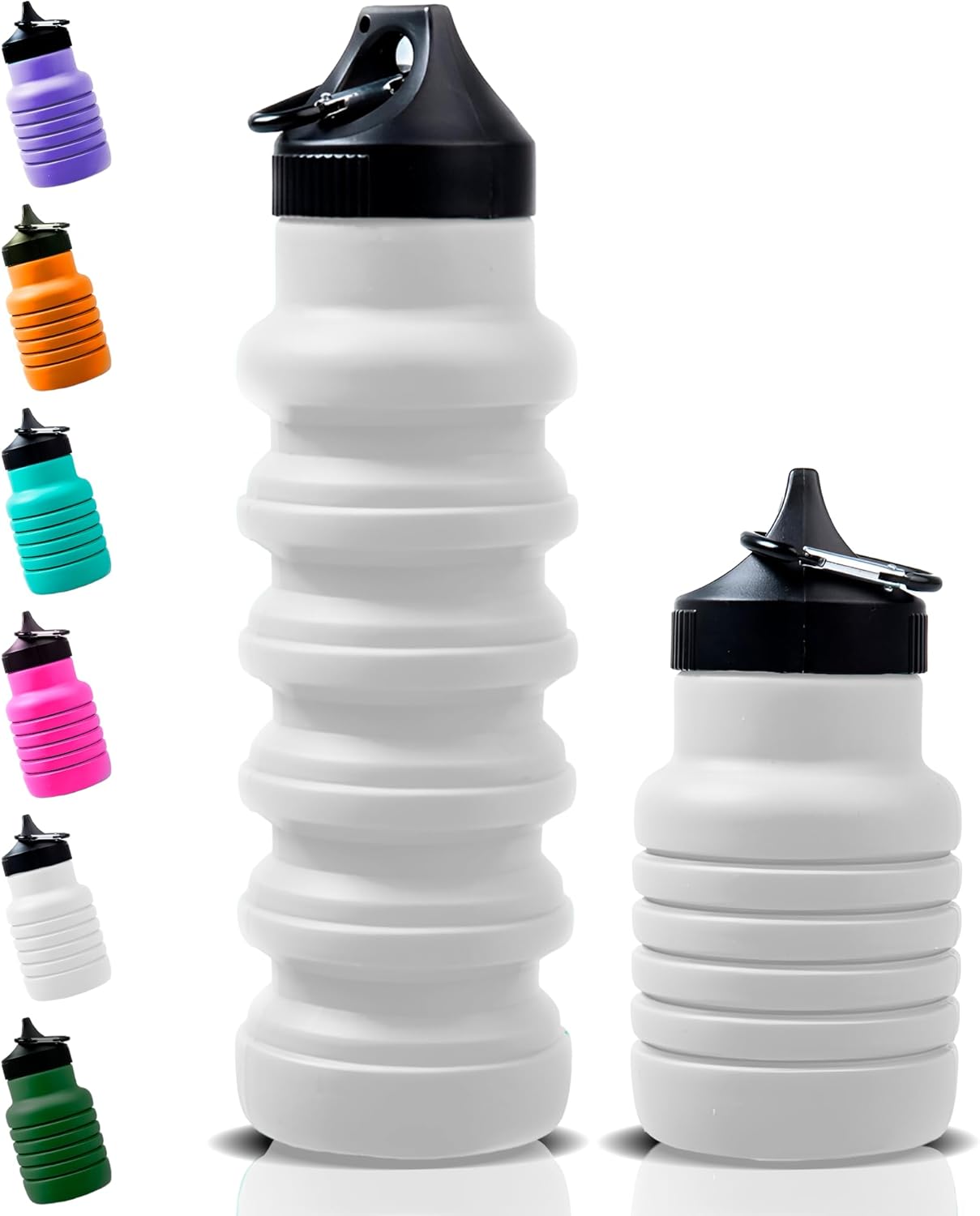 Amazon.com: Percol - Silicone Collapsible Water Bottles Collapsible ...