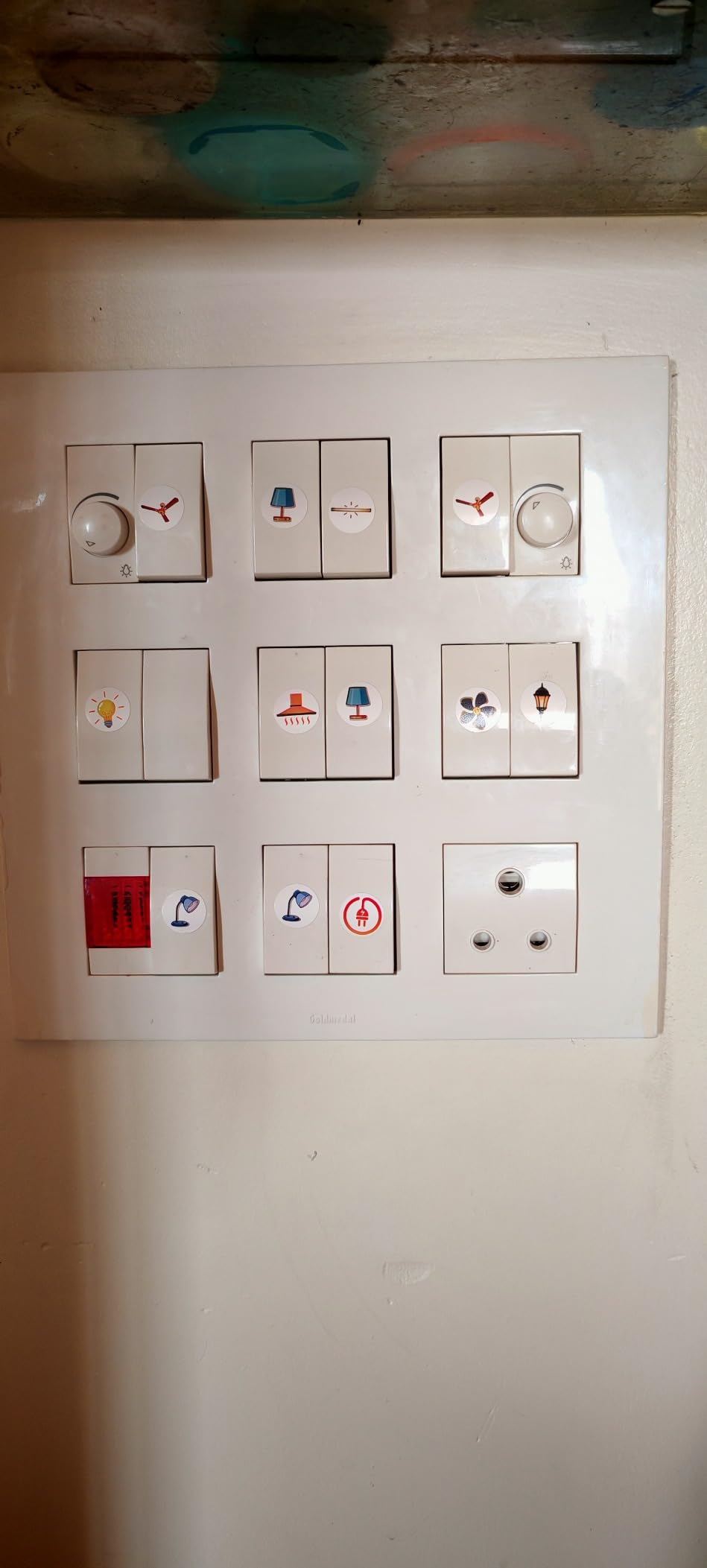 ROUSRIE Switch ID Sticker Transparent Electric Board Appliances Vinyl ...