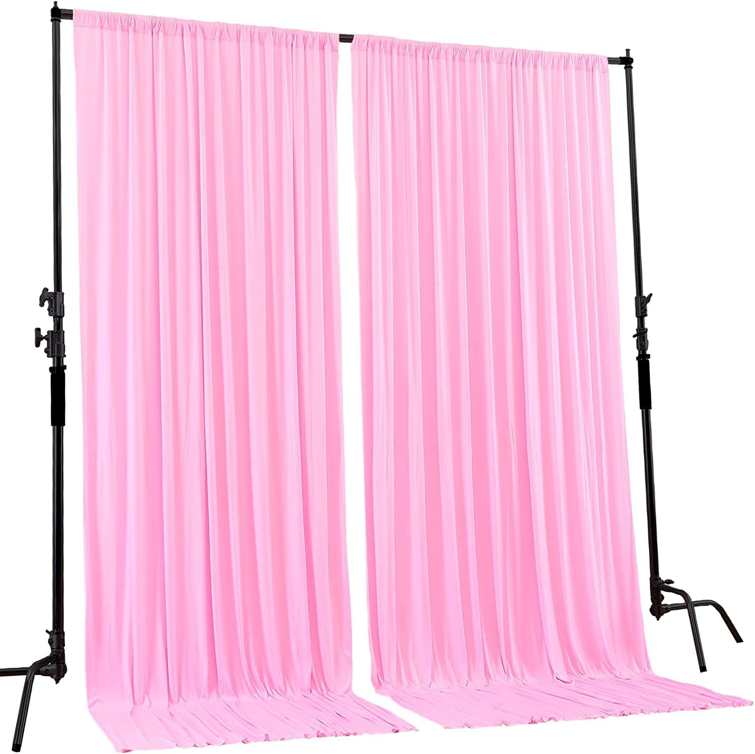 Boltove® Pink Wrinkle Free Decoration Backdrop Curtain Drapes Pink ...