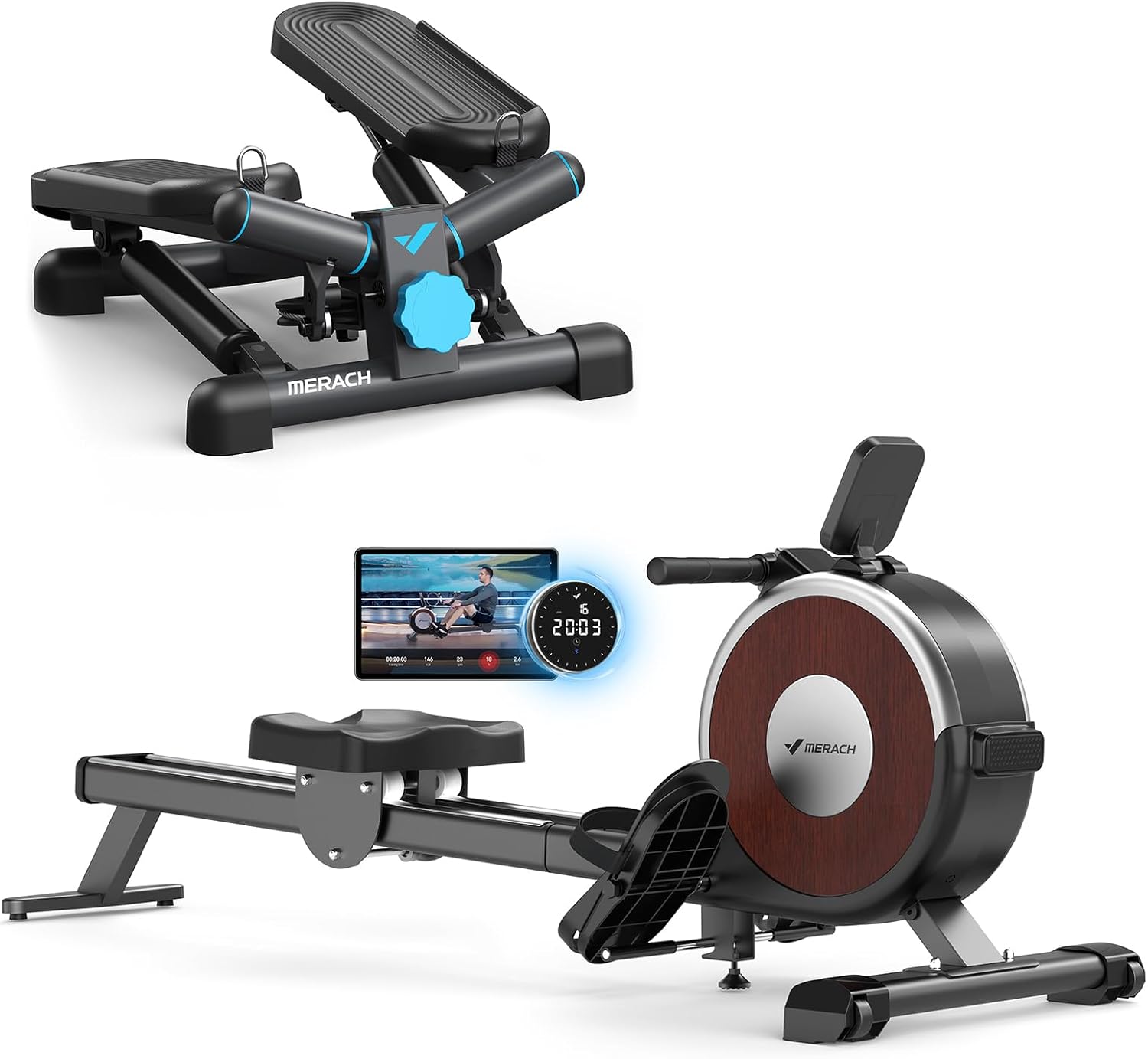 Amazon.com : MERACH Mini Stepper for Exercise, Twist Stair Stepper ...