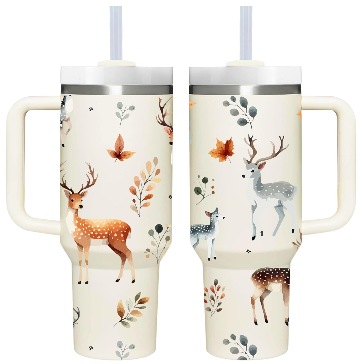 Amazon.com | 40 OZ Deer Tumbler with Handle.Deer Lover Gifts.Unique ...