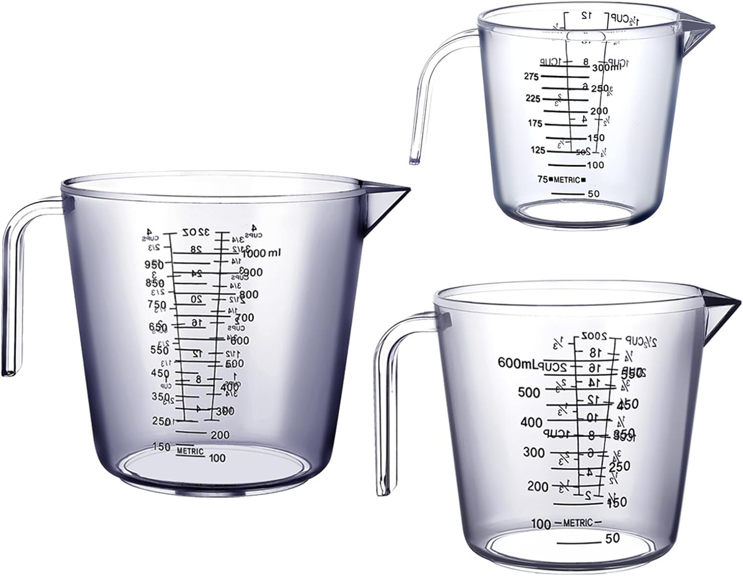 Amazon.com: ATRDTO 3pcs Measuring Cups Set, Liquid Measuring Cups For ...