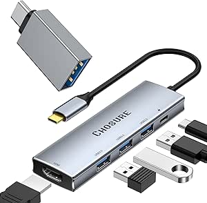Amazon.com: Chosure 5 in 1 USB C HUB + USB C to USB Adapter : Electronics