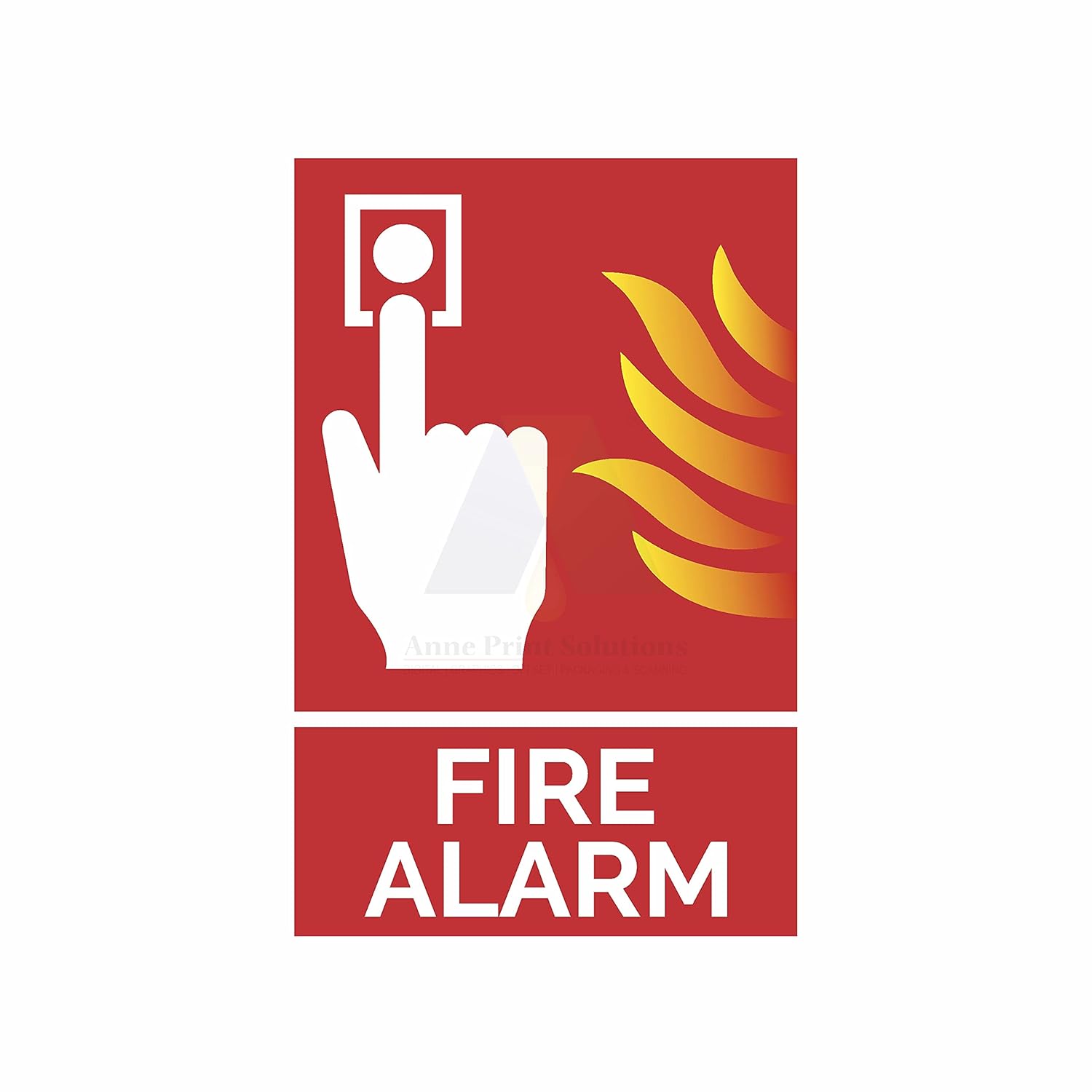 Anne Print Solutions® Fire Alarm Sticker for Wall Stickers Office ...