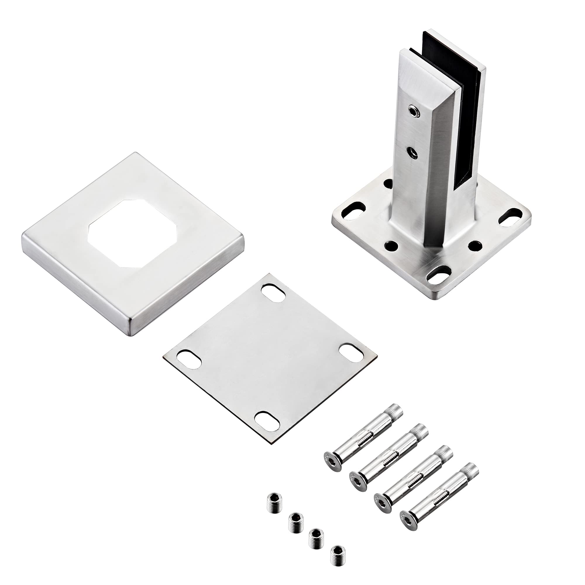 Glass Railing Clamp, 1 pc Glass Railing 4.4x4.4x6.3 inch, 2205 ...