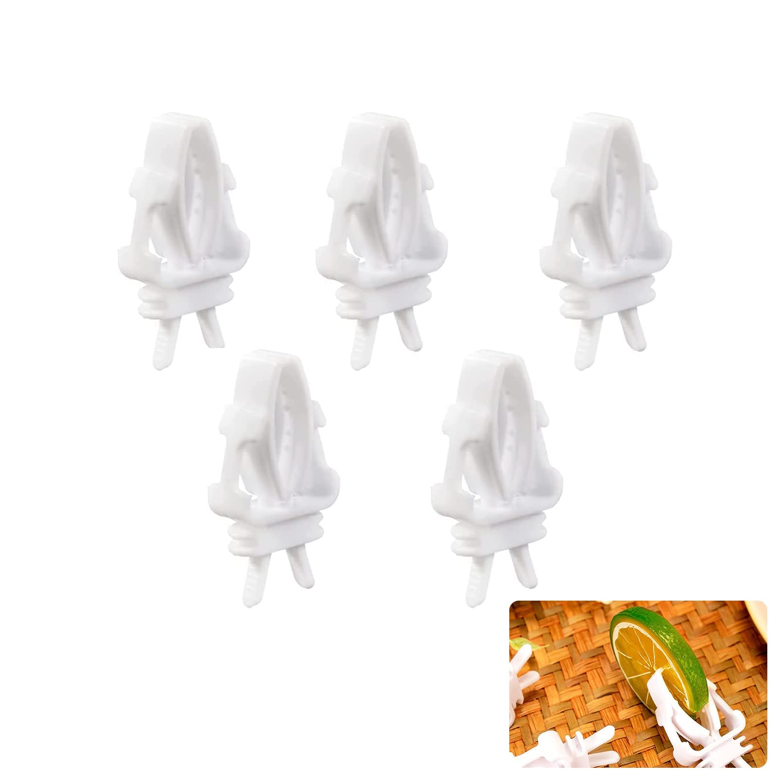 5-Pack Bird Cage Food Holder Clips - Plastic Fruit & Vegetable Feeder ...