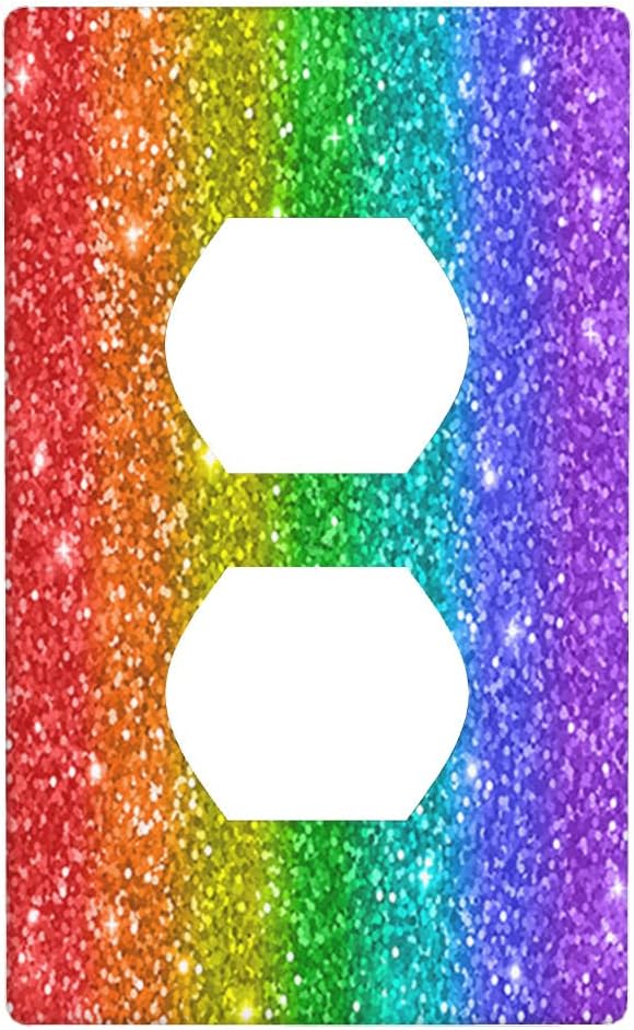 Axayaz Rainbow Glitter Outlet Covers Confetti Shine Sparkle Bling Wall ...