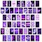 50P images esthétiques violettes pour collage mural, ensemble d ...