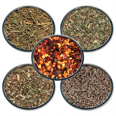 Italian Spice Gift Set - 5 X Plastics (Contains: Basil (1.0 Oz ...