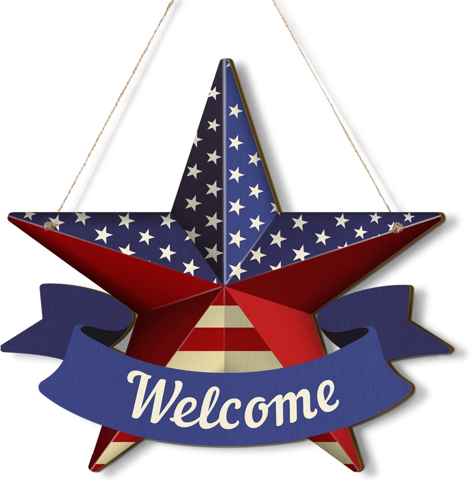 Amazon.com : 4th of July Patriotic Welcome Sign Independence Day ...