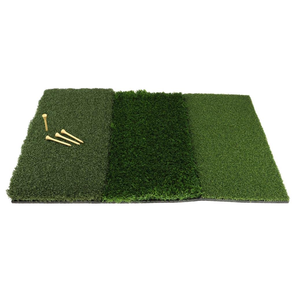 3 in 1 Portable Golf Hitting Practice Mat with Tee Holder for Backyard ...