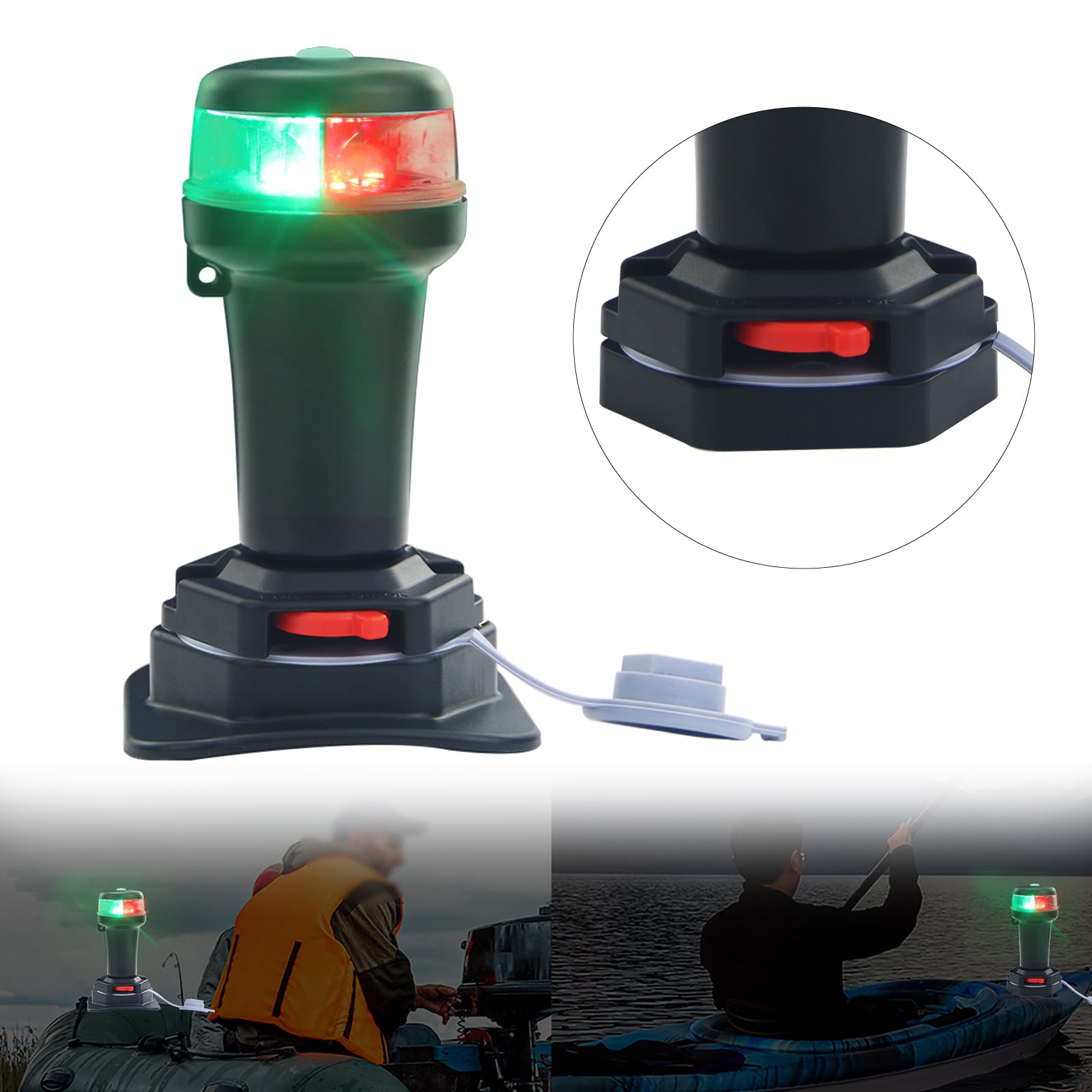 Snapklik.com : CLGMarine Kayak Battery Portable Navigation LED Lights ...