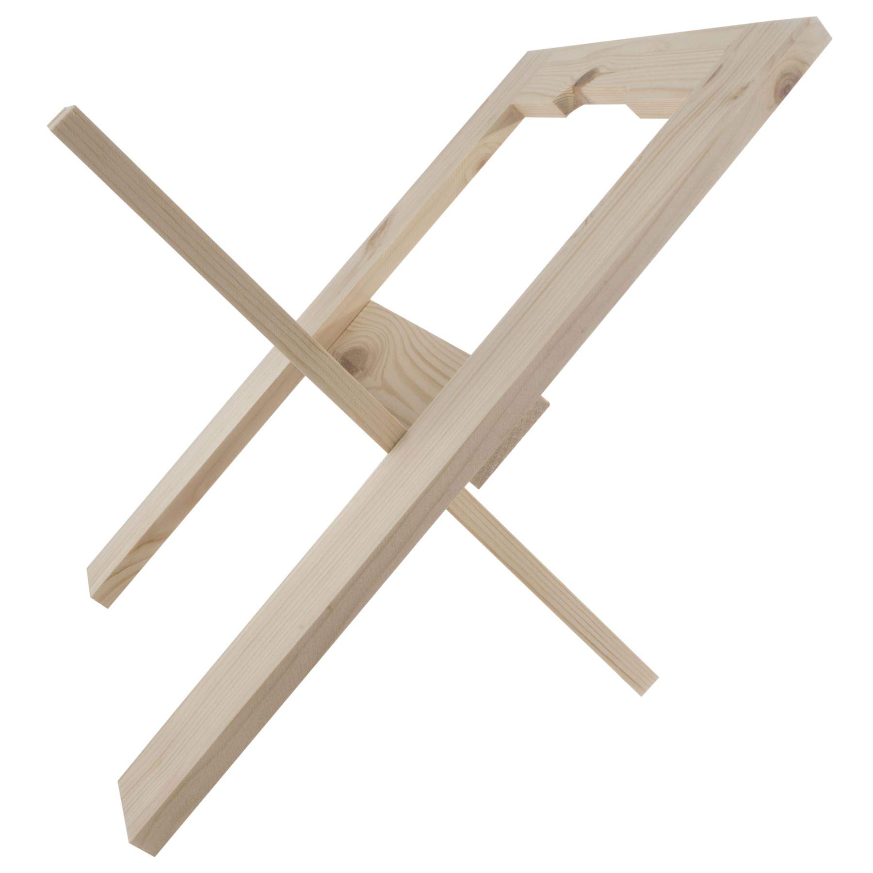 Wooden Newspaper Magazine Rack | 34 x 32 x 35 cm | Natural Unpainted ...