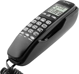 Amazon.com: Teléfono montado en la pared con cable, mini teléfono fijo multifuncional portátil ...