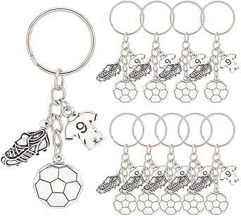 Amazon.com: PH PandaHall 10pcs Alloy Football Keychains, Sport Themed ...