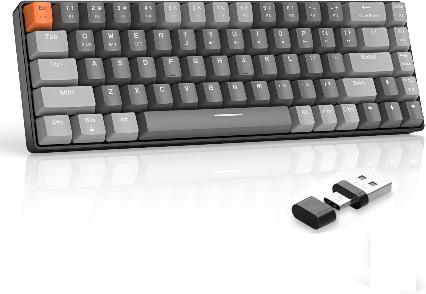 Amazon.com: ZIYOU LANG RK68 60% Wireless Mechanical Keyboard, Bluetooth ...