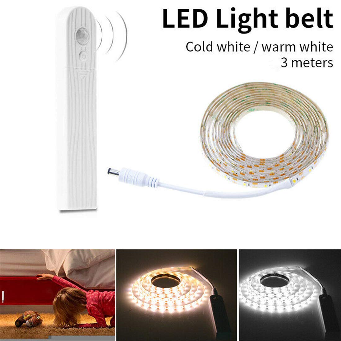 Buy Flexible LED Strip with PIR Motion Sensor Control Wardrobe Battery ...