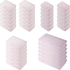 Amazon.com: Goodma Mixed Sized Rectangular Pink Plastic Boxes with ...