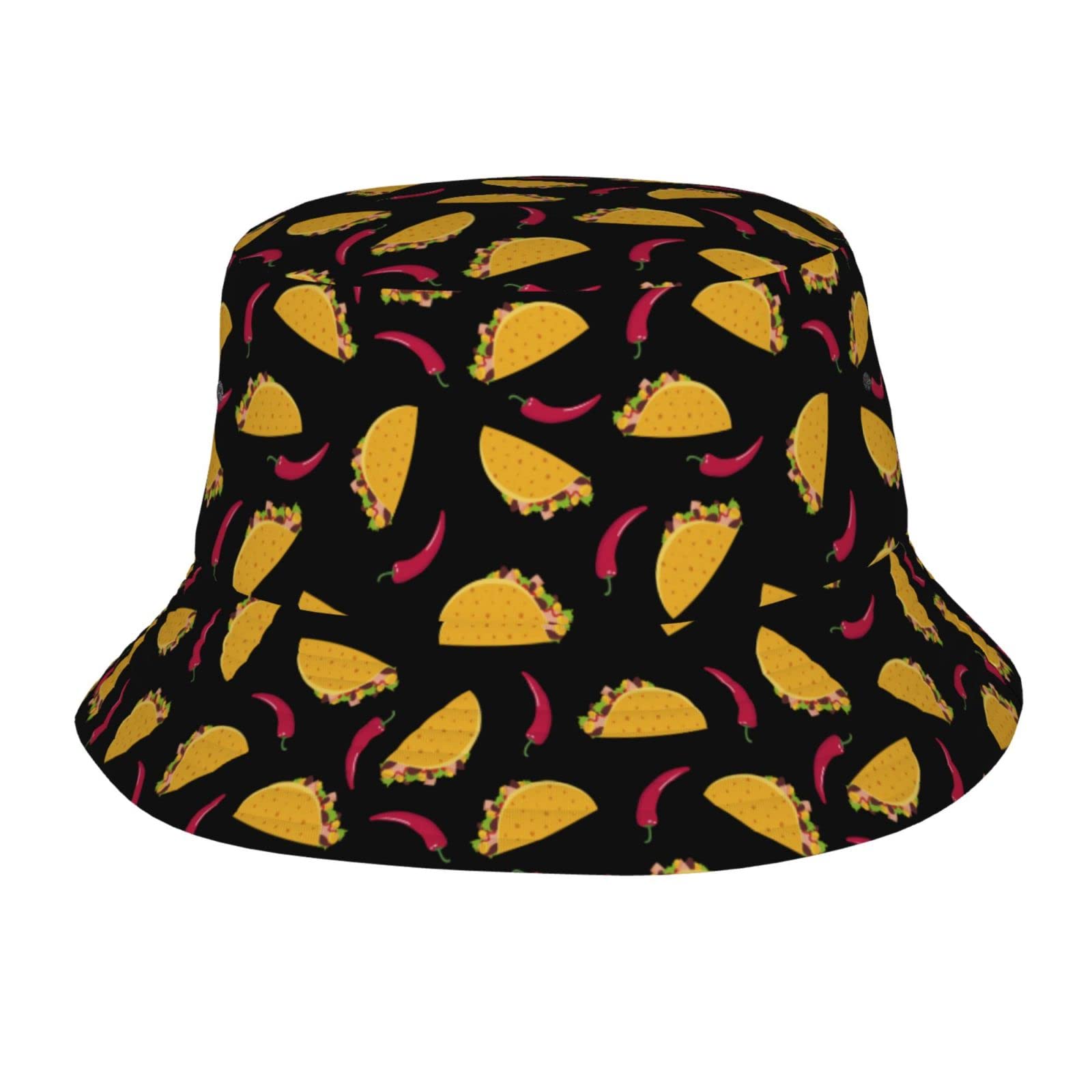 Taco Pepper Mexican Food Bucket Hats Fashion Travel Sun Hat Outdoor ...