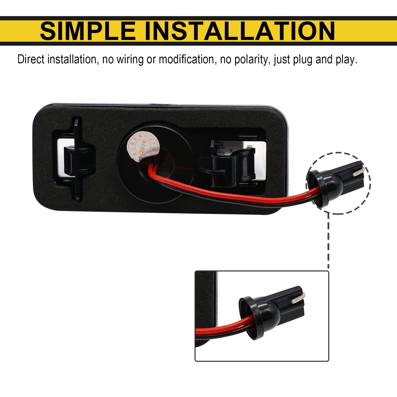 R&F Auto LED License Plate Light Replacement for S'cion FR-S/S'ubaru ...