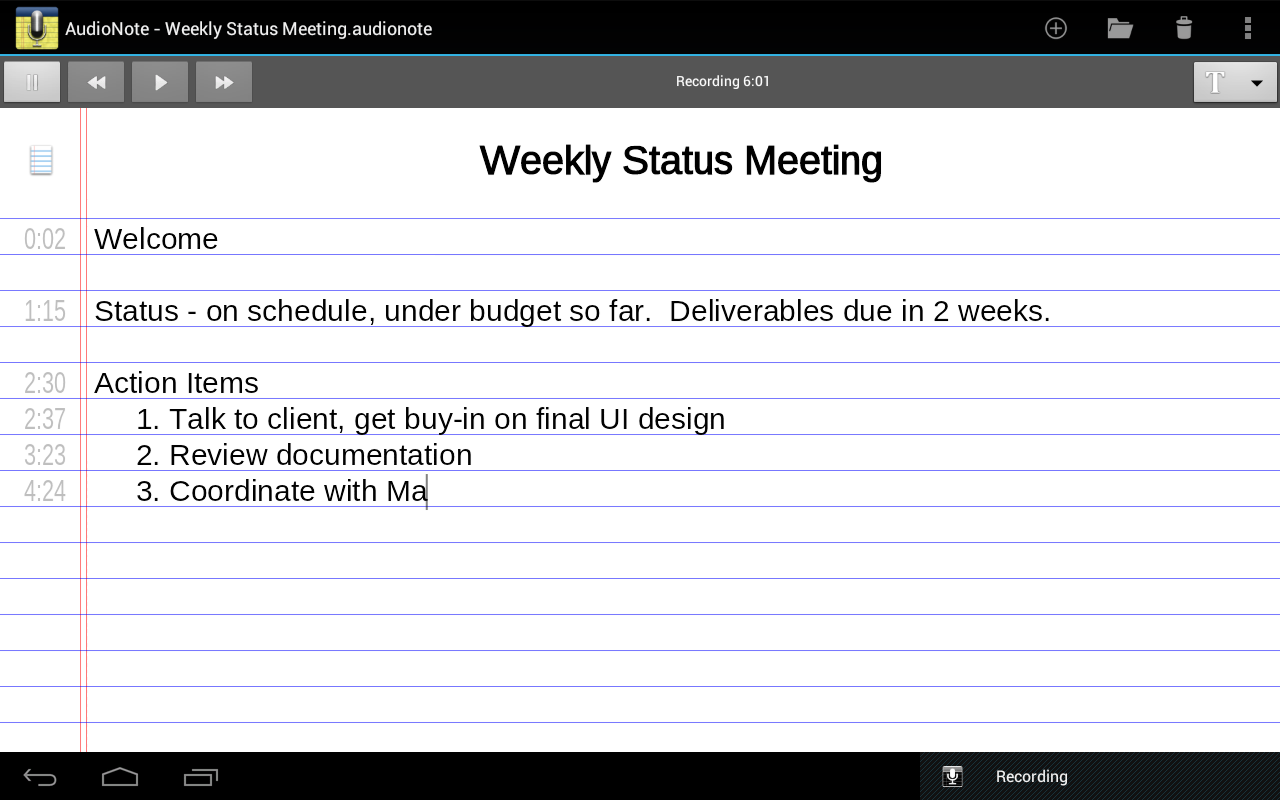 AudioNote - Notepad and Voice Recorder - App on Amazon Appstore