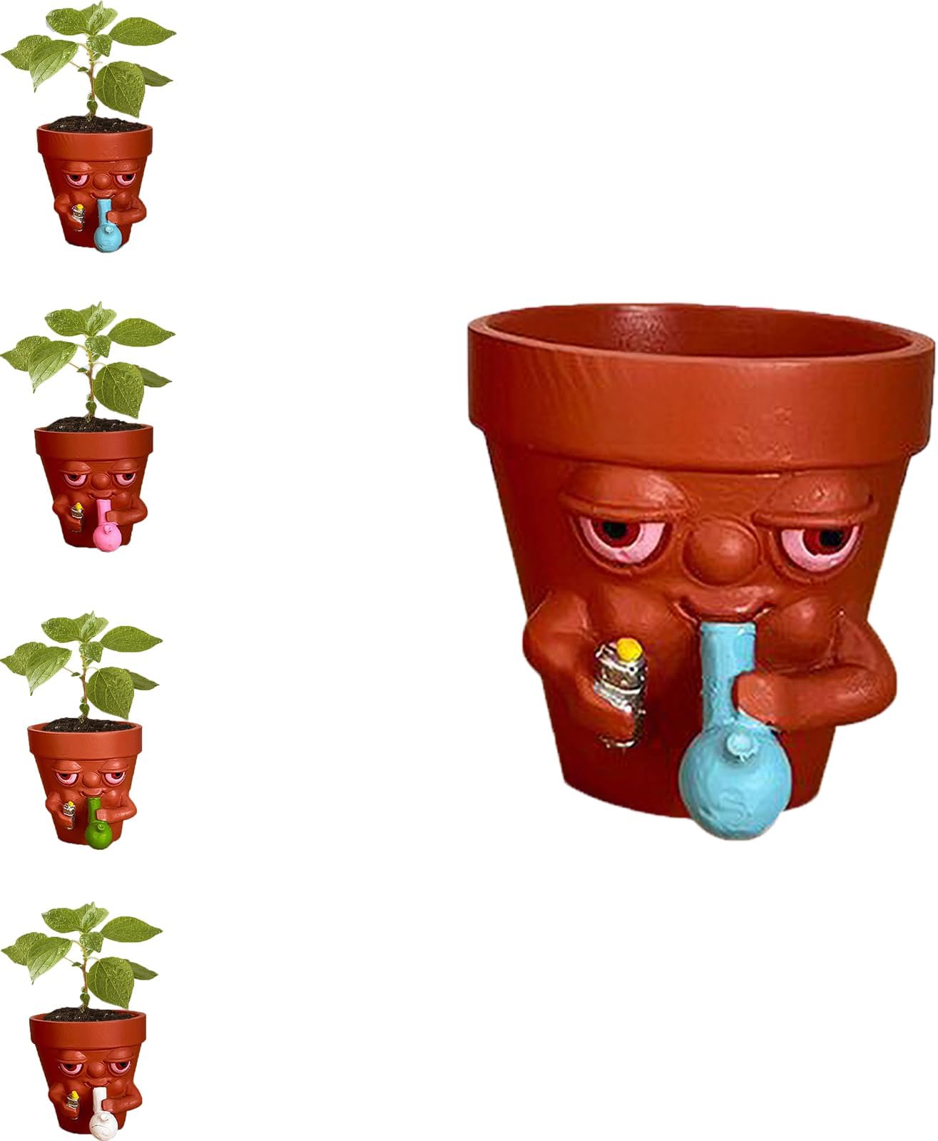 Amazon.com : MagicXflow Funny Pot Planter For Succulents Houseplants ...
