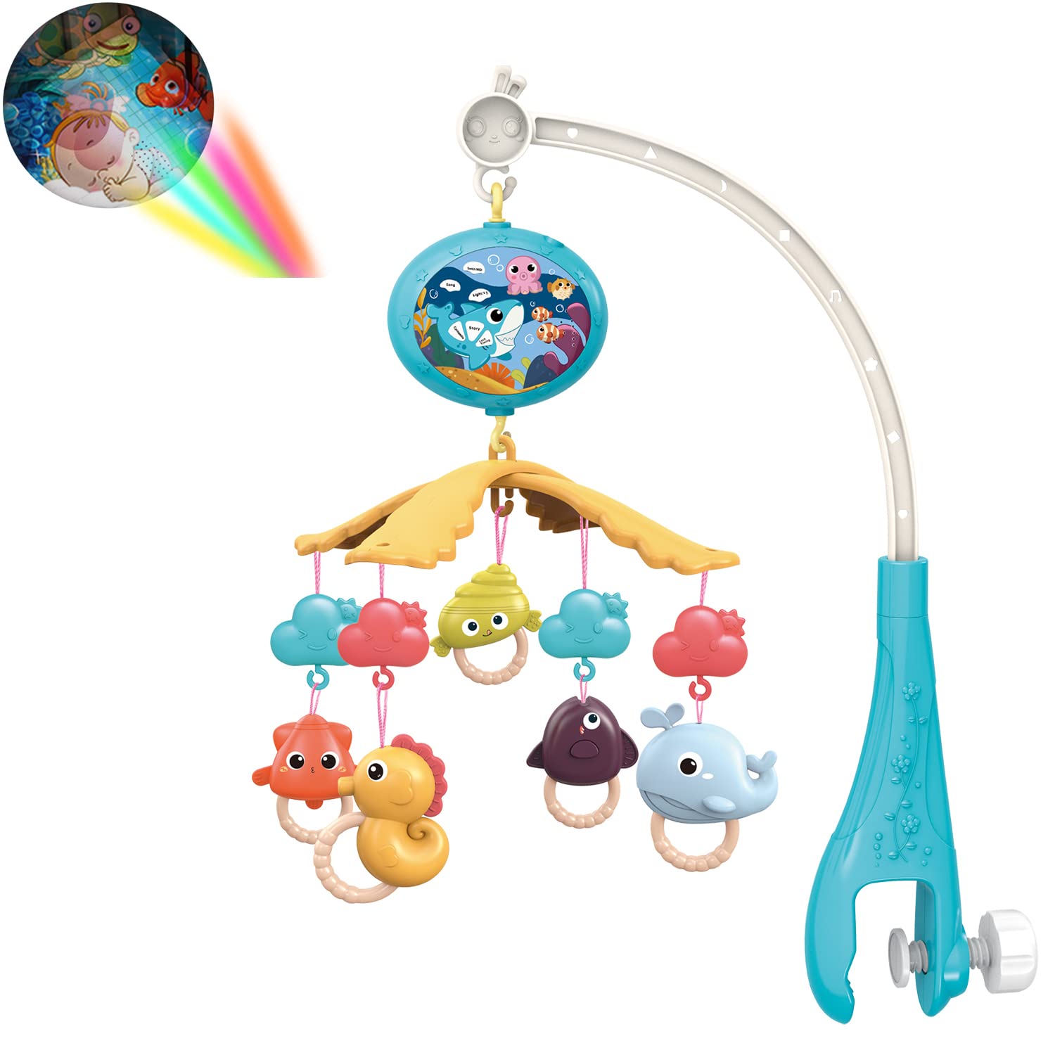 Amazon.com : Baby Musical Crib Mobile Bed Bell Crib Bell, Multi ...