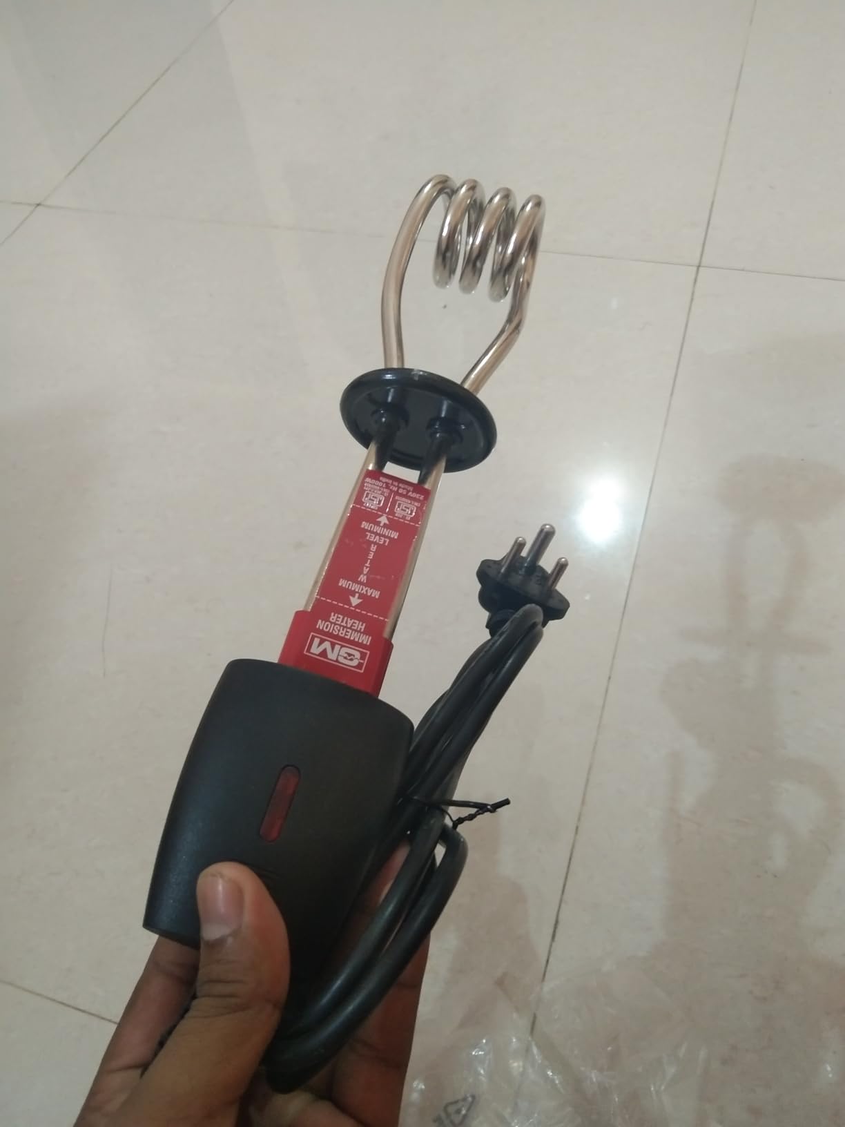 Buy GM Immersion Rod Water Heater with Bucket Guard - 1000W Hot Pro ...