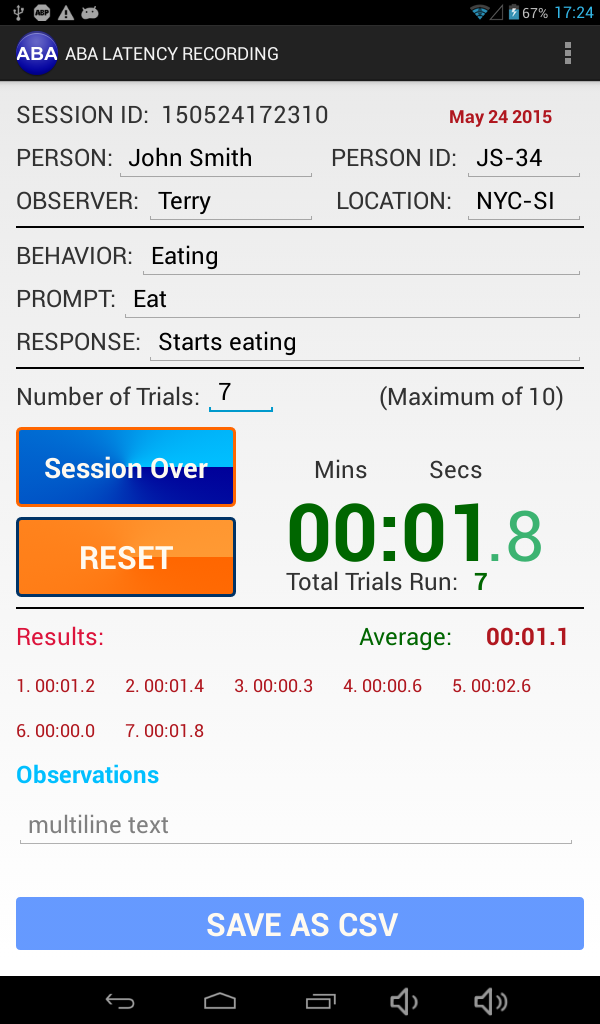 ABA Latency Recording Tool - App on Amazon Appstore