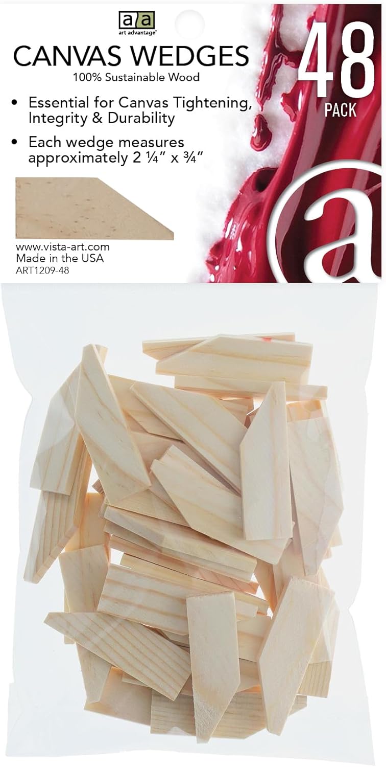 Amazon.com: Art Advantage 48pc Canvas Wedges - Essential Wooden Wedges ...