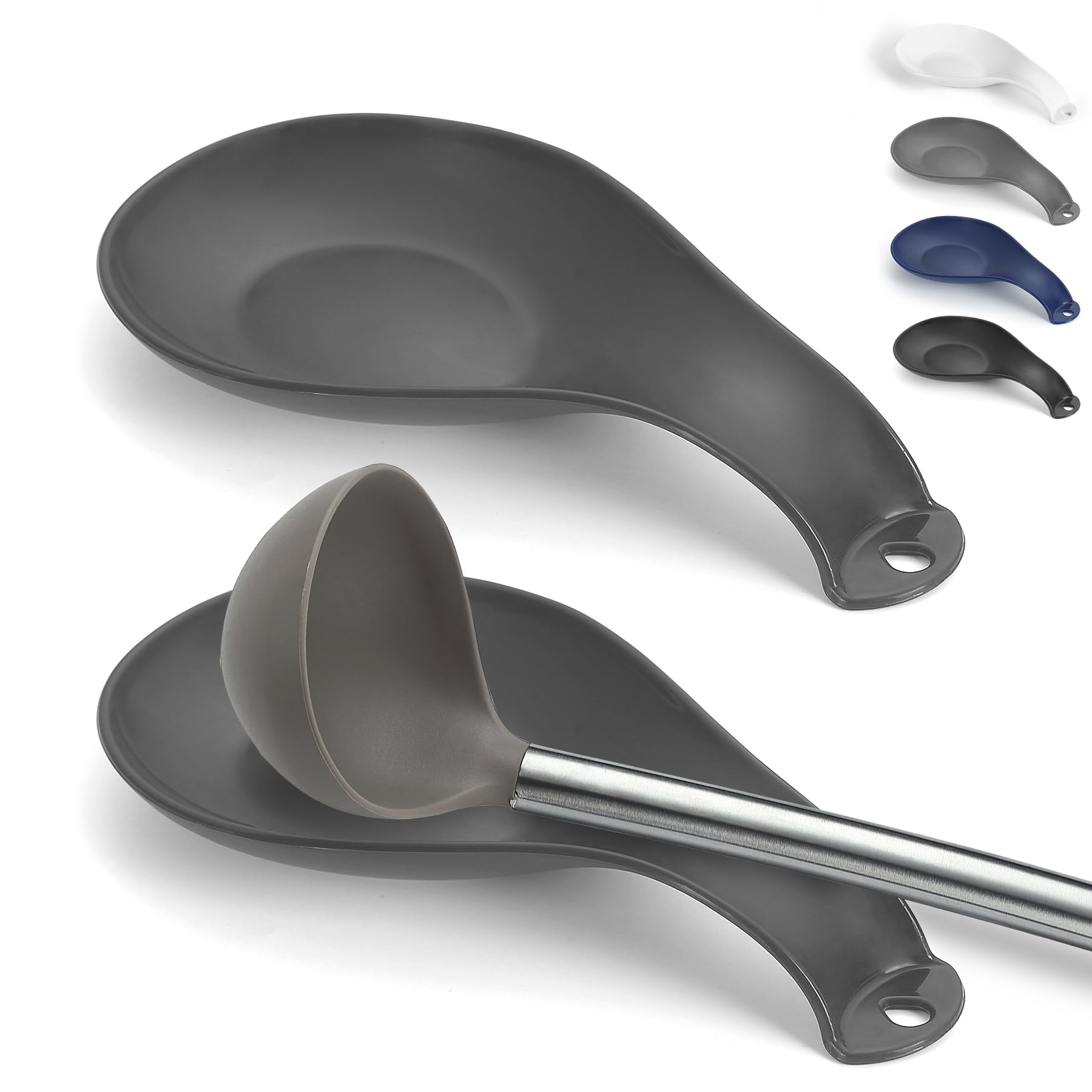 Amazon.com: ReaNea Plastics Spoon Rest 2 Piece, Spoon Holder for Stove ...